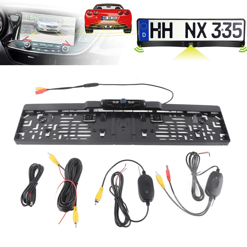 ′Oversea Funk 170 Degree IR Reversing Camera Wirelessly Mark License ...