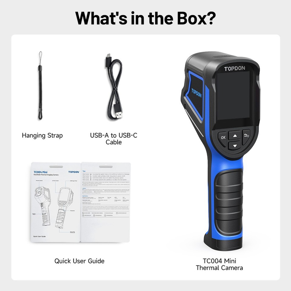 TOPDON TC004 Mini Portable Thermal Imaging Infrared Inspection Camera ...