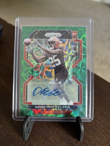 2021 Panini Prizm - Rookie Demetric Felton #411 Green Scope Prizm ...