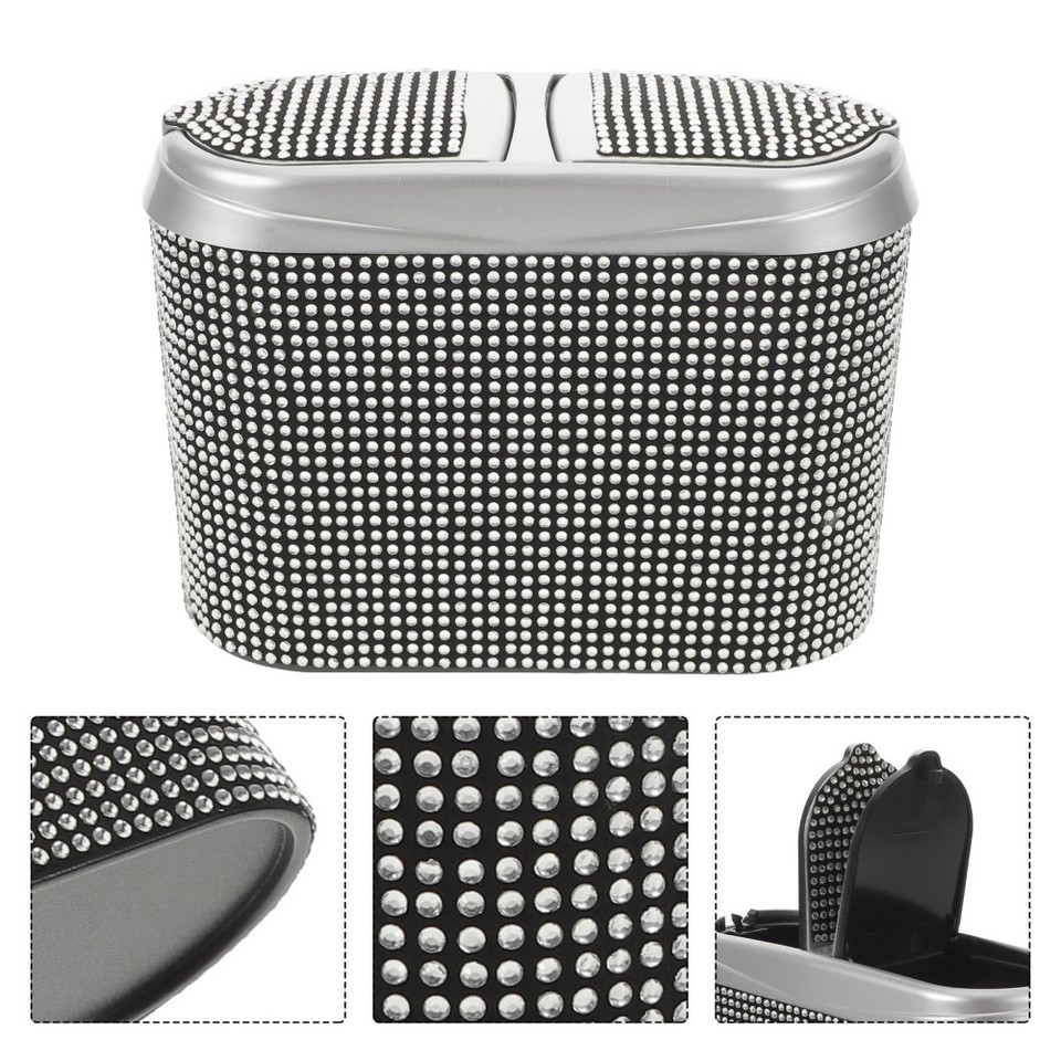 Car Trash Can Bin With Lid: Car Garbage Bag - Hanging Vehicle Trash Bin ...