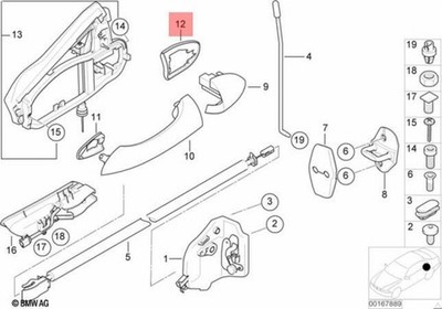 Genuine BMW X5 E53 X5 3.0d 3.0i 4.4i 4.6is Base Lock Cylinder Right ...
