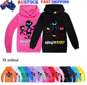 Ninja Tv Kids Hoodie Hooded Jumper Pullover Top Boys Girls Sweatshirt ...