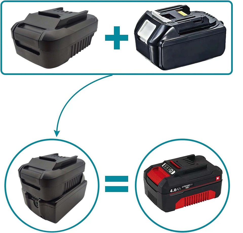 Adapter Batterieadapter für Makita 18V Akku Konvertieren zu für Einhell ...