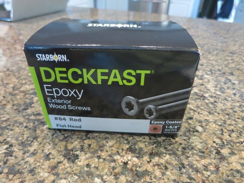 STARBORN Deckfast Epoxy Flat Head Deck Screws, #84 RED , 1 -5/8" 500 ...
