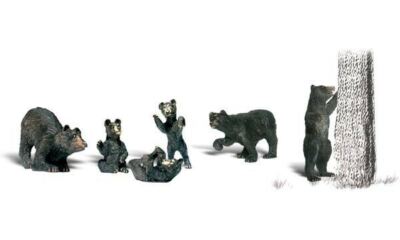 Dipinta O Scala Nero Bears, Cuccioli & Adulti - Woodland Scenics A2737 ...