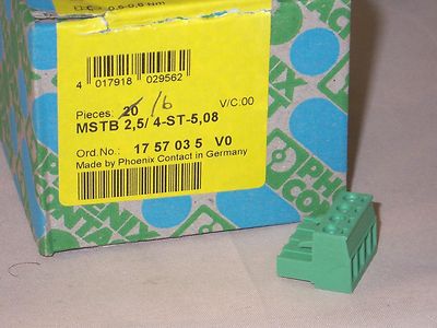 PHOENIX CONTACT 1757035 MSTB 2.5/4-ST-5.08 combicon plug (NIB) | eBay