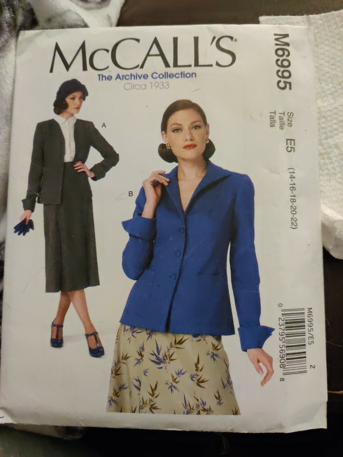 McCALL'S ARCHIVE COLLECTION Historical Sewing Patterns 1933 M6995 size ...