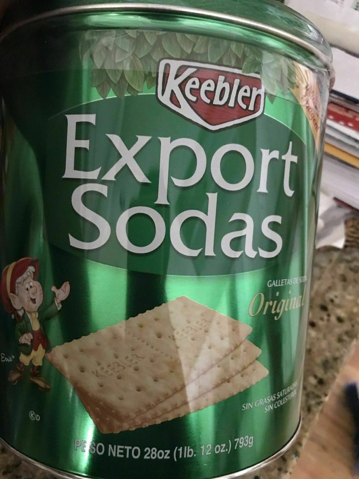 NEW Factory Sealed Keebler Export Sodas (Cracker) Collectible Tin 28 oz ...