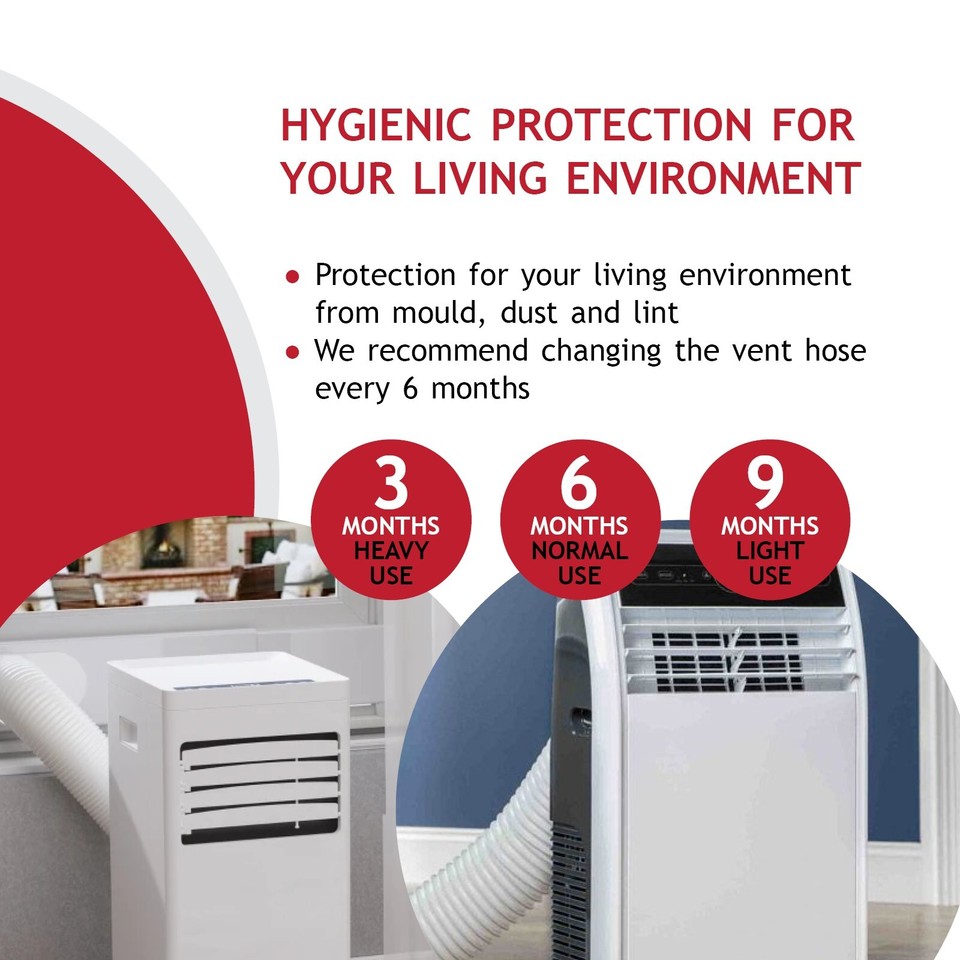 Air Conditioning Vent Hose Pipe Conditioner PVC Duct 5" Extension ...