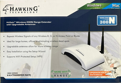 Hawking Technology Hi-Gain Wireless-300N Range Extender (HWREN1) | eBay