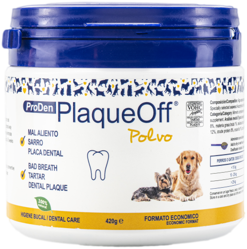 PLAQUEOFF PRODEN dog cat dental care powder antitartar bad breath tooth ...