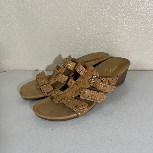 Vionic Radia Wedge Adjustable Triple Strap Sandals Womens Shoe WORN ...