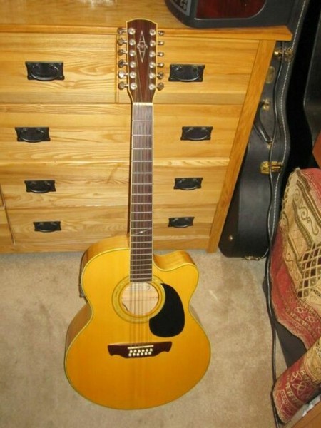 Alvarez 12 String Guitar Jumbo Natural Aj-60sc-12 Acoustic Electric for ...