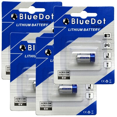 US SELLER ~ 4pk 2CR1/3N WC2CR13N (L28PX L544) 6 Volt Lithium Coin ...
