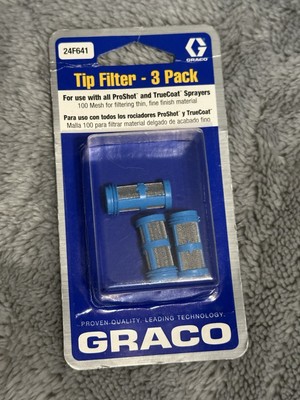 Graco 24F641 Tip Filter, 100 Mesh/3 Pack, For ALL ProShot & TrueCoat ...