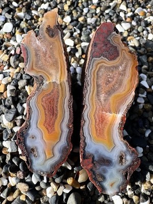 1.5oz Alimajo Malawi Agate Polished Pair From Africa | eBay