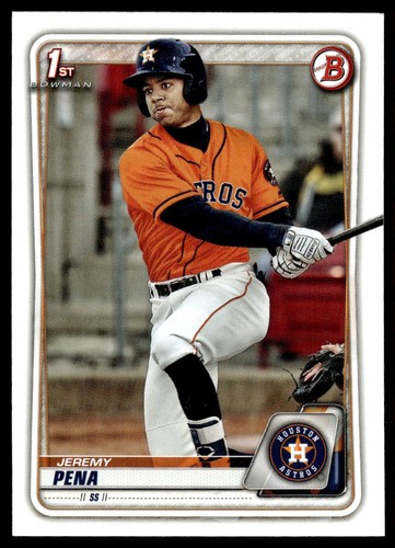 Jeremy Pena 2020 Bowman Draft 1st RC #BP-61 Houston Astros Rookie Card ...