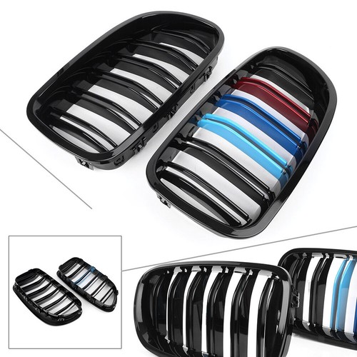 Gloss Black M-Color Front Kidney Grill Grille For BMW Sedan F10 F11 M5 ...