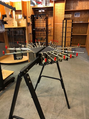 Rocky Racks Skateboard deck display. Holds up to 24 decks, is missing 7 ...