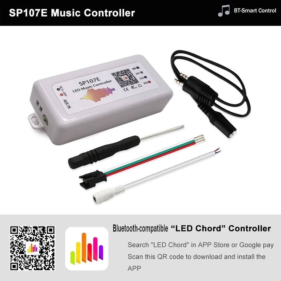 SP107E Music Controller Bluetooth-compatible For WS2811 WS2812 LED ...