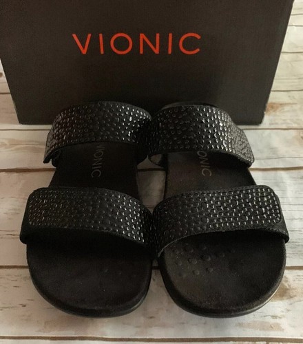 Vionic 341 Rest Samoa Black Womens Sandals 6 for sale online | eBay
