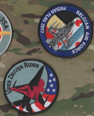 FRISIAN FLAG 2017 BELGIAN AIR FORCE BAF vêlkrö SWIRL 2-PATCH: VIPER ...
