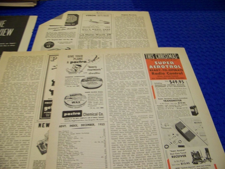 MCCOY REDHEAD 60 R/C ENGINE ...DETAILS/EXPLODED VIEW/LEGEND/SPECS ...