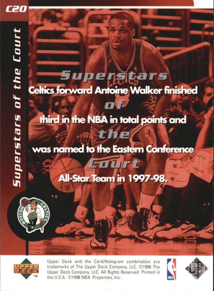 1998-99 Upper Deck Ovation Superstars of the Court #C20 Antoine Walker ...