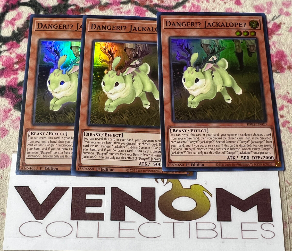 3x (M/NM) - Danger!? Jackalope? - RA01-EN013 - Ultra Rare - 1st Edition ...