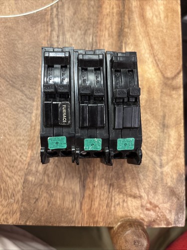 3 GE 20 Amp 2 Pole Type TR Circuit Breaker 120VAC Twin Tandem Plug On ...