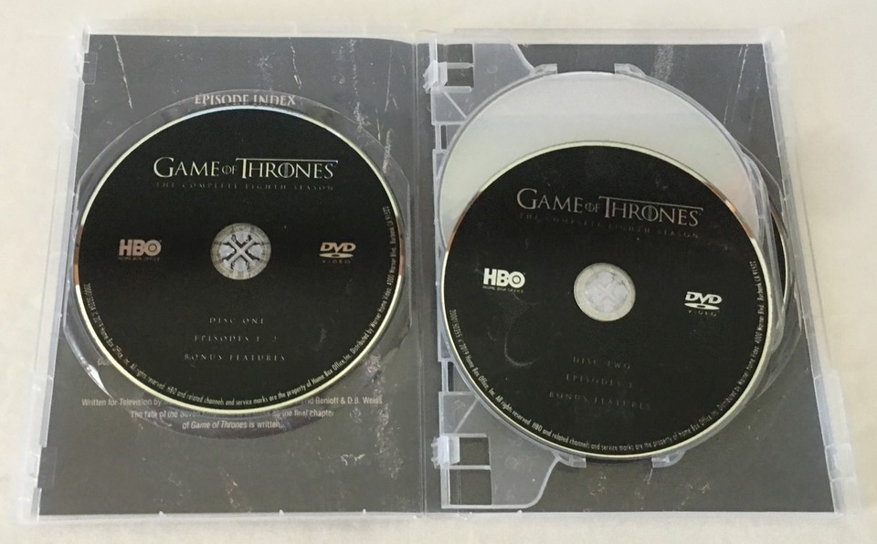 Game of Thrones Complete Eighth Season 4 DVD Set Bonus Features | eBay