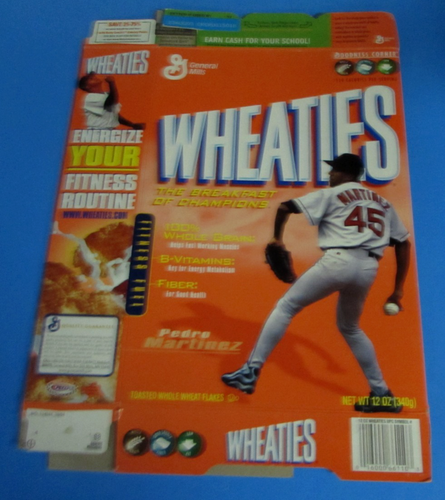 PEDRO MARTINEZ 2004 Wheaties Cereal Box THE BREAKFAST OF CHAMPIONS | eBay