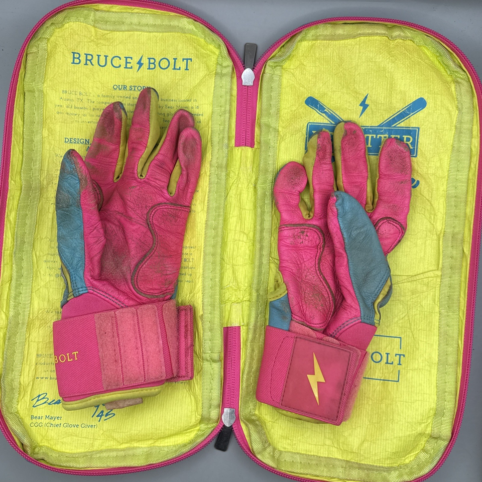 Bruce Bolt Premium Pro Long Cuff Youth Medium Blue Pink Creator Series ...