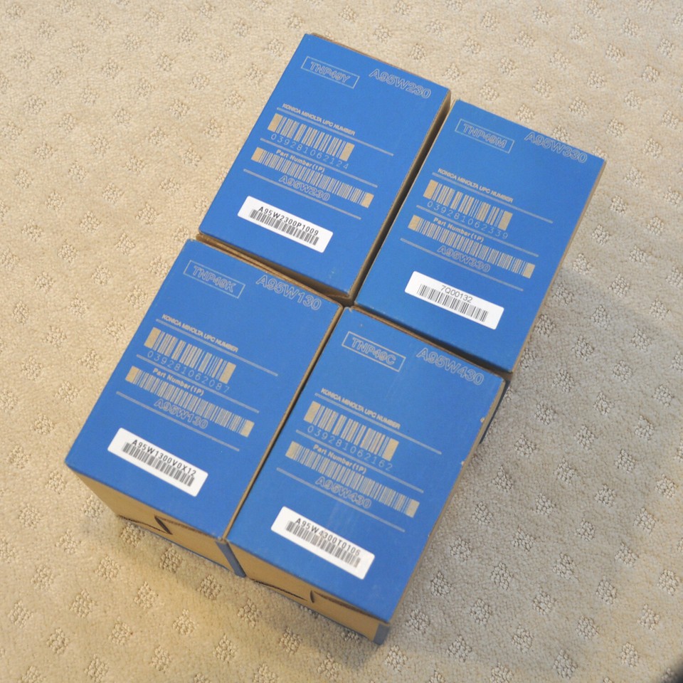 Konica Minolta TNP49 K/C/M/Y Toner Cartridges BIZHUB C3351, C3851FS ...