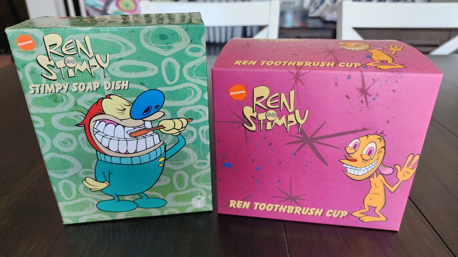 Nickelodeon Ren And Stimpy Toothbrush Cup Soap Dish Nick Box | eBay