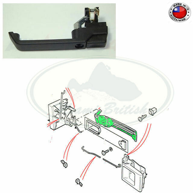 LAND ROVER FRONT DOOR HANDLE LEFT DEFENDER MXC7651 ALLM4x4 | eBay
