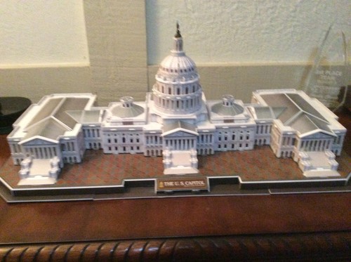 U.S. Capitol 3D Puzzle LED Washington Architecture Model Kits CubicFun ...