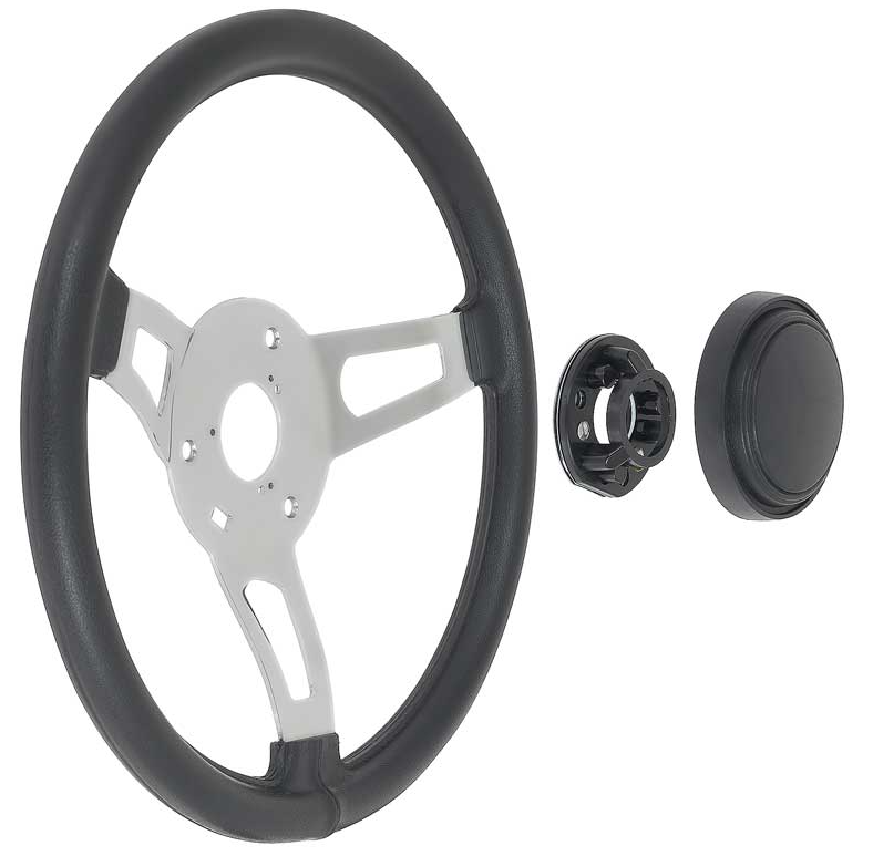 FITS 1968-74 MOPAR TUFF 15" STEERING WHEEL SIMULATED LEATHER GRIP DODGE ...