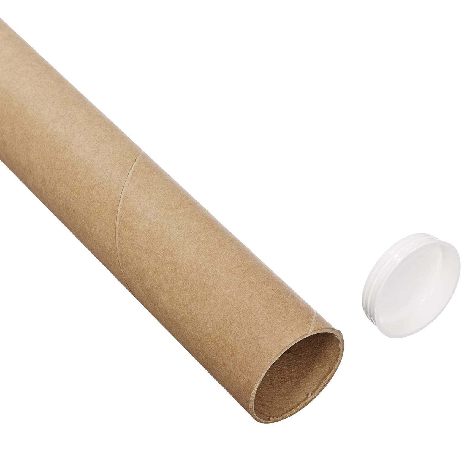AVIDITI Cardboard Tubes with Caps, 48"L x 2"W x 2"H, Pack of 50 ...