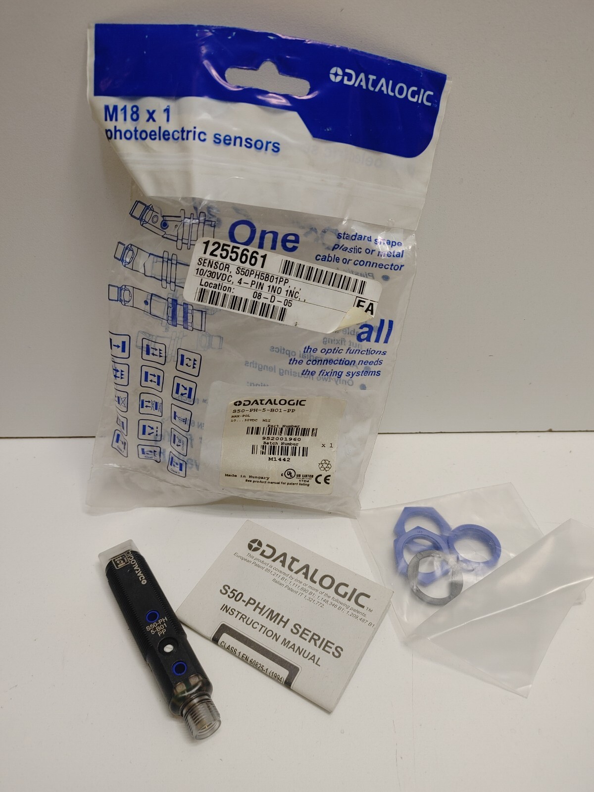 NEW OLD STOCK! DATALOGIC 30V M12 PHOTOELECTRIC SENSOR S50-PH-5-B01-PP ...