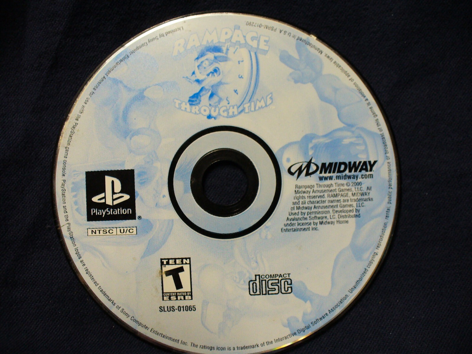 Rampage Through Time Sony PlayStation 1 Video Game Disc Only (2000 ...