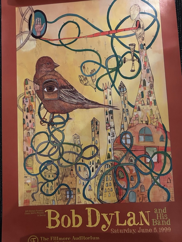 Bob Dylan 6/5/1999 Denver Fillmore Show Poster. Rare 19x13. | eBay