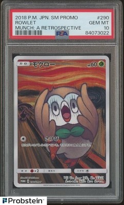 2018 Pokemon Japanese SM Promo Munch: Retrospective #290 Rowlet PSA 10 ...
