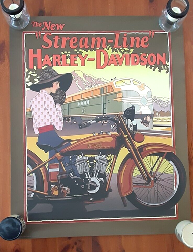 Rare Harley Davidson Stream Line Poster "Fine Art Posters" | eBay