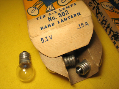 GE 502 6V Miniature Lamps Light Globe Bulbs Screw Hand Torch MES ...