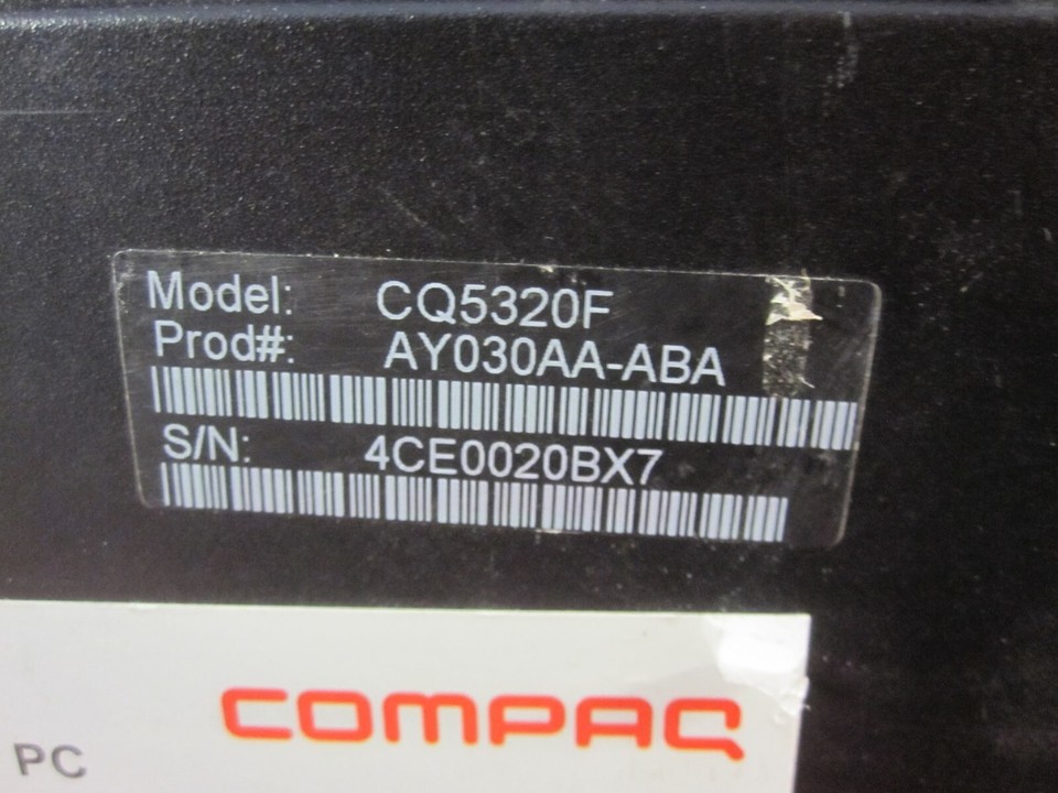 Compaq Presario CQ5320F Computer 4GB RAM AMD Athlon II 2.80GHz 500GB ...