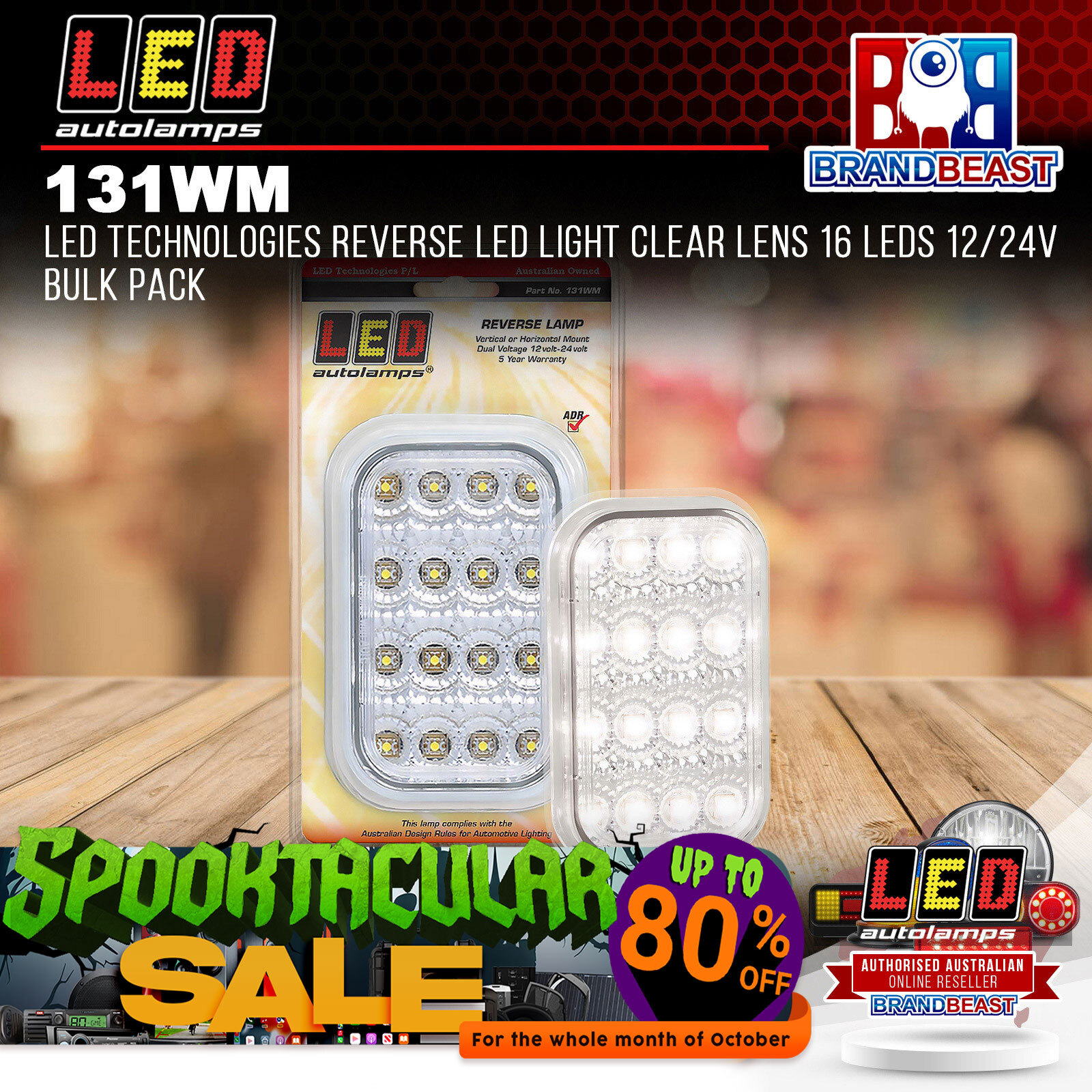 LED Autolamps 131WM LED Technologies Reverse LED Light Clear Lens 16 ...
