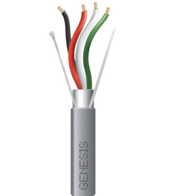 GENESIS Wire 12041109 22/4 STRANDED Overall Shielded Cable, Grey 1000 ...