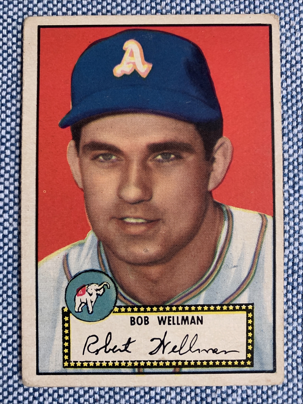 Bob WELLMAN 1952 Topps Baseball #41 RC Black Back VG Philadelphia ...