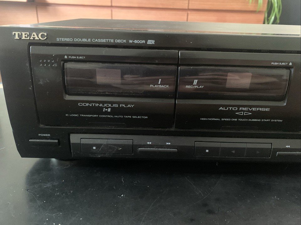TEAC W-600R Stereo Dual Deck Cassette Player Auto Reverse with RCA ...